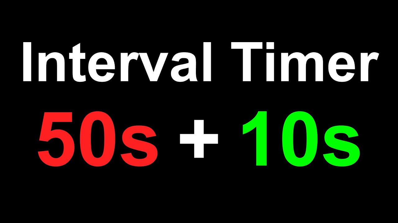 INTERVAL TIMER 50 Seconds + 10 Seconds Rest - YouTube