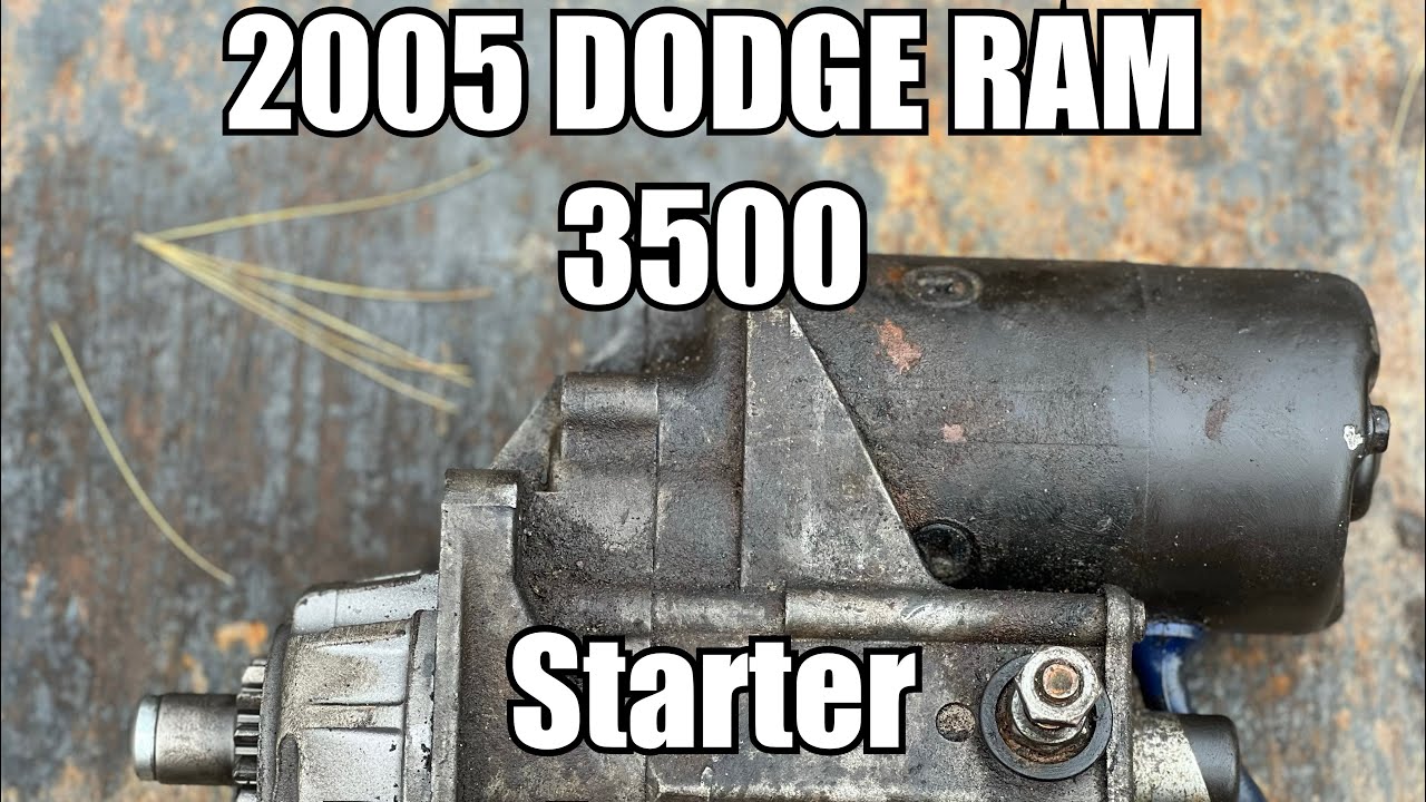Starter Replacement Ram 3500 - YouTube