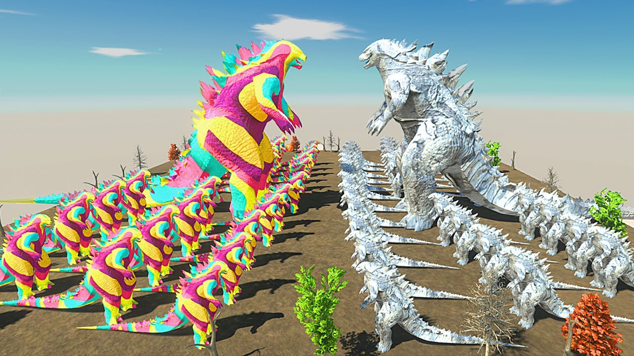 The Evolution Of GODZILLA 2014 VS Godzilla Rock ft Colorful Godzilla ...