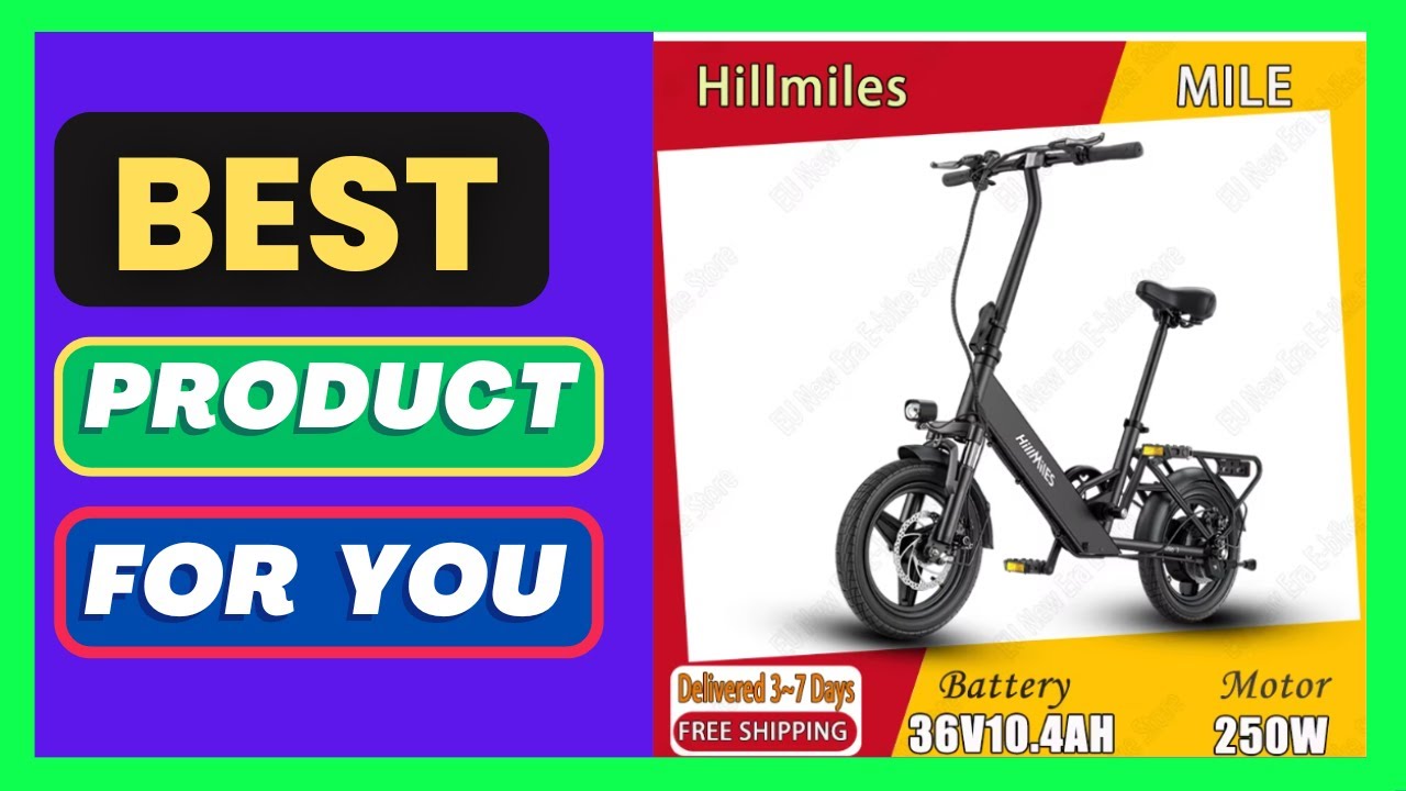 Hillmiles Mile Electric Bike 36V10.4AH Battery 250W Powerful Motor City ...