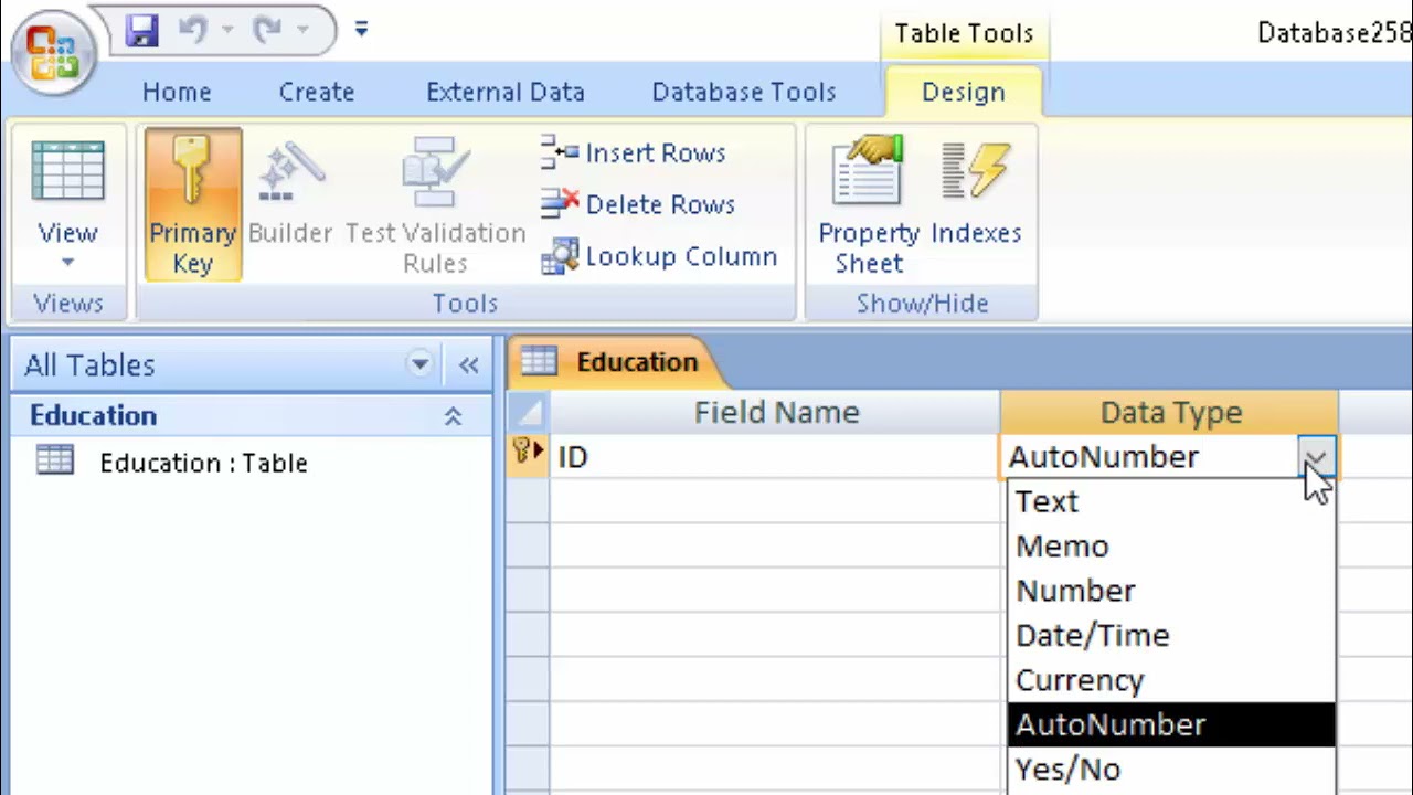 Primary Key In Microsoft Access COMPUTER EXCEL SOLUTION YouTube Primary Key In Microsoft Access COMPUTER EXCEL SOLUTION YouTube