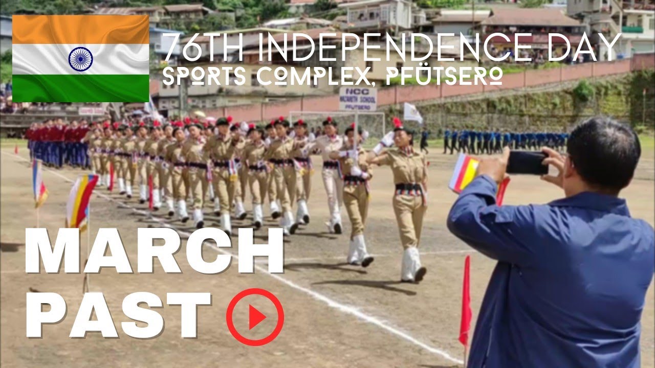 76th Independence Day | March Past | Sports Complex, Pfütsero - YouTube