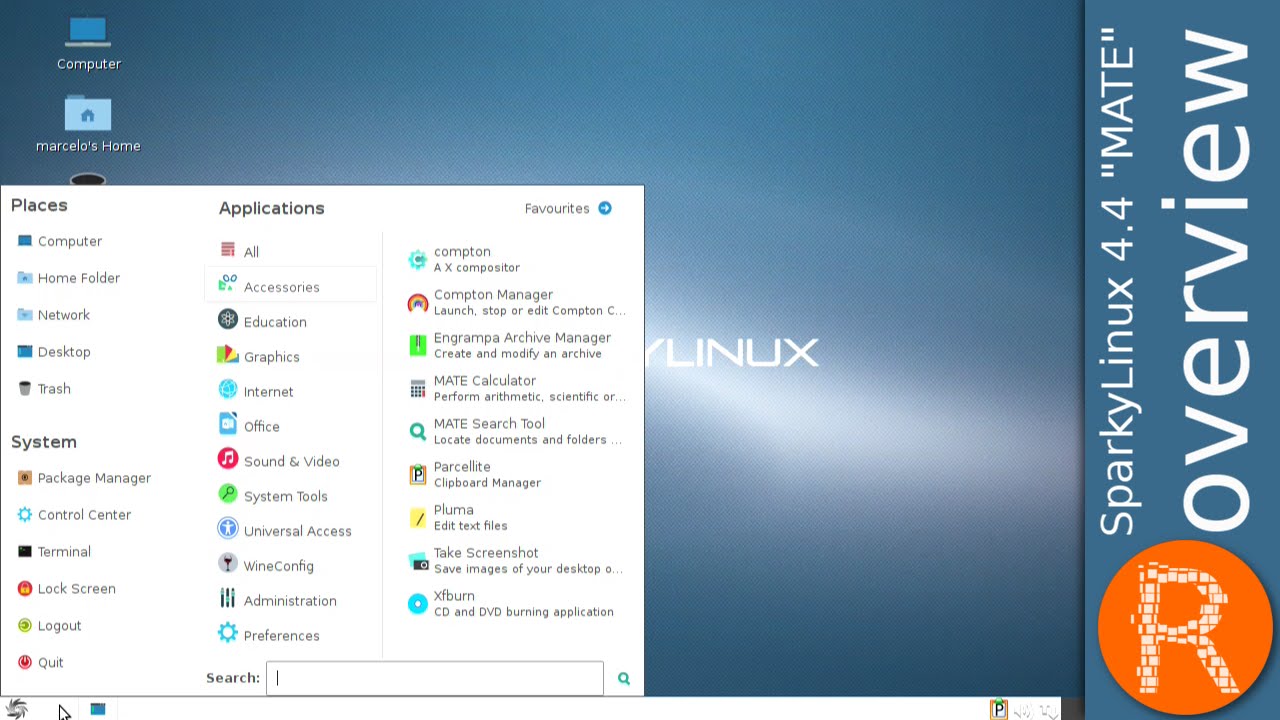 SparkyLinux 4.4 "MATE" overview | Powered by Debian - YouTube