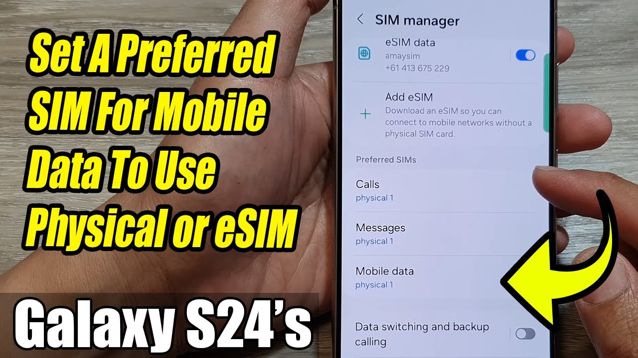 Galaxy S24/S24+/Ultra: How to Set A Preferred SIM For Mobile Data To ...