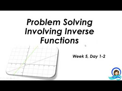 Problem Solving Involving Inverse Functions - YouTube
