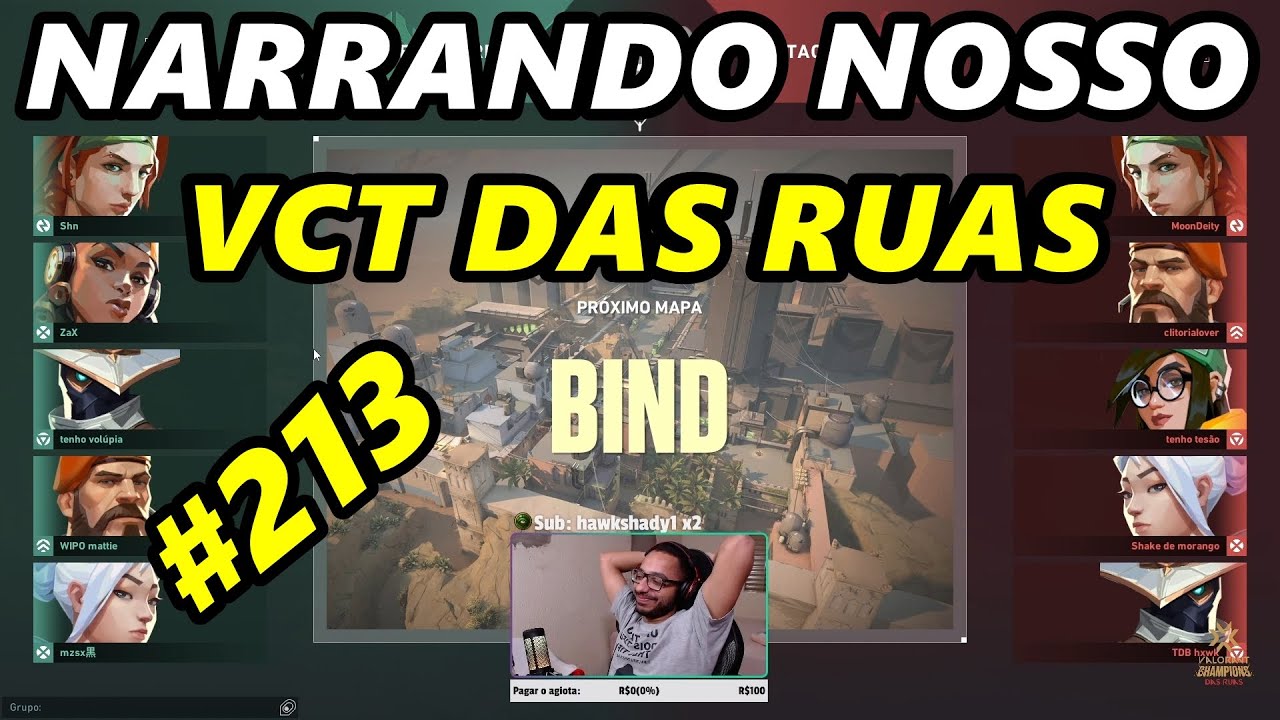 Um jogo pegado até o final | Bind no VCT das Ruas #213 - YouTube