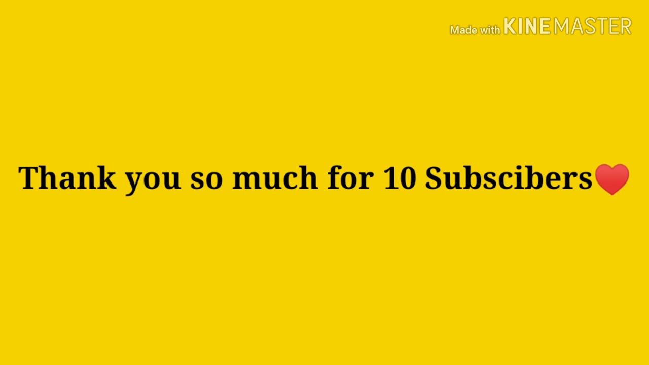 Thanks for 10 Subscibers... - YouTube