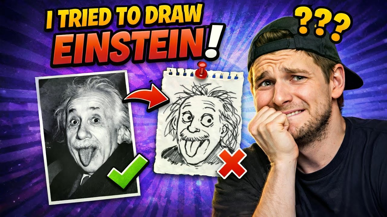 Can you understand Relativity in 40 seconds? 🎨 Albert Einstein Speedpaint - YouTube