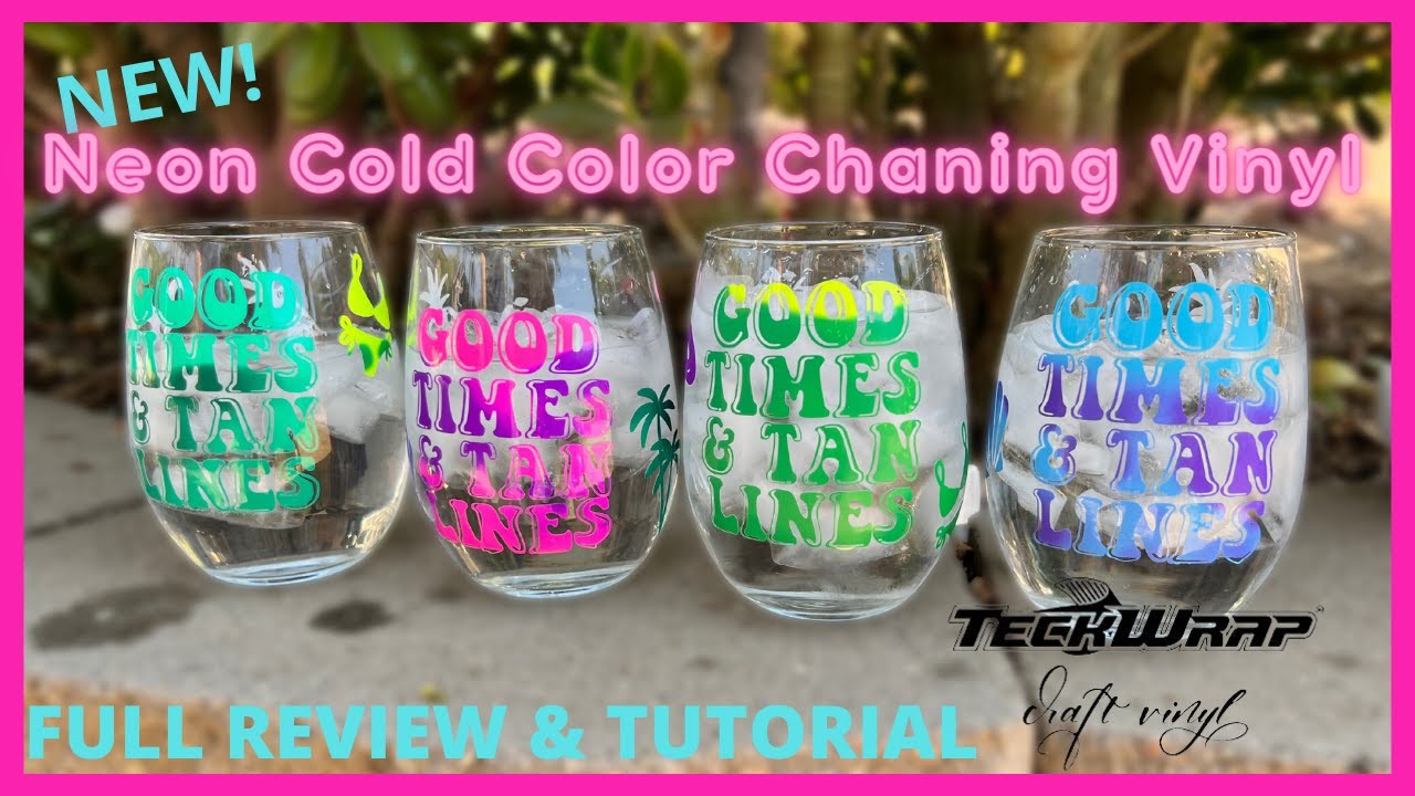 NEW! NEON COLD COLOR CHANGING CRAFT VINYL | FULL REVIEW & TUTORIAL ...