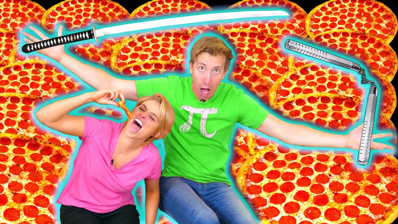 100 LAYERS of PIZZA vs NINJA GADGETS - TMNT Teenage Mutant Ninja ...