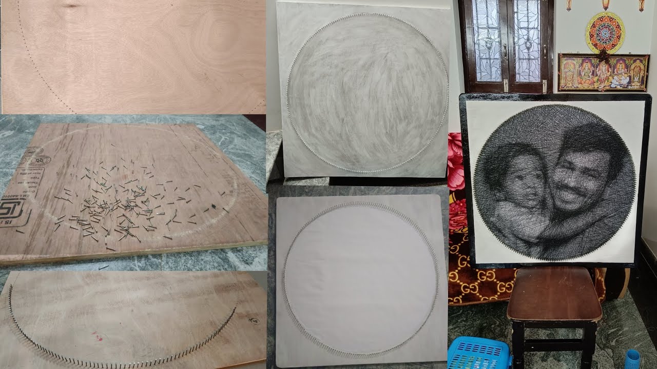 Thread Art | String Art Face | Customized Order Work | Face String Art ...