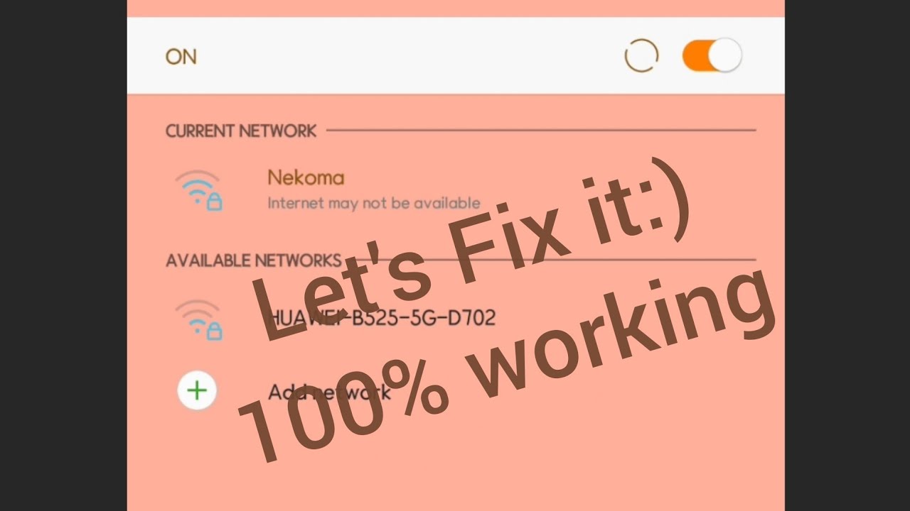 How to fix internet may not be available on phone (Very easy!) - YouTube