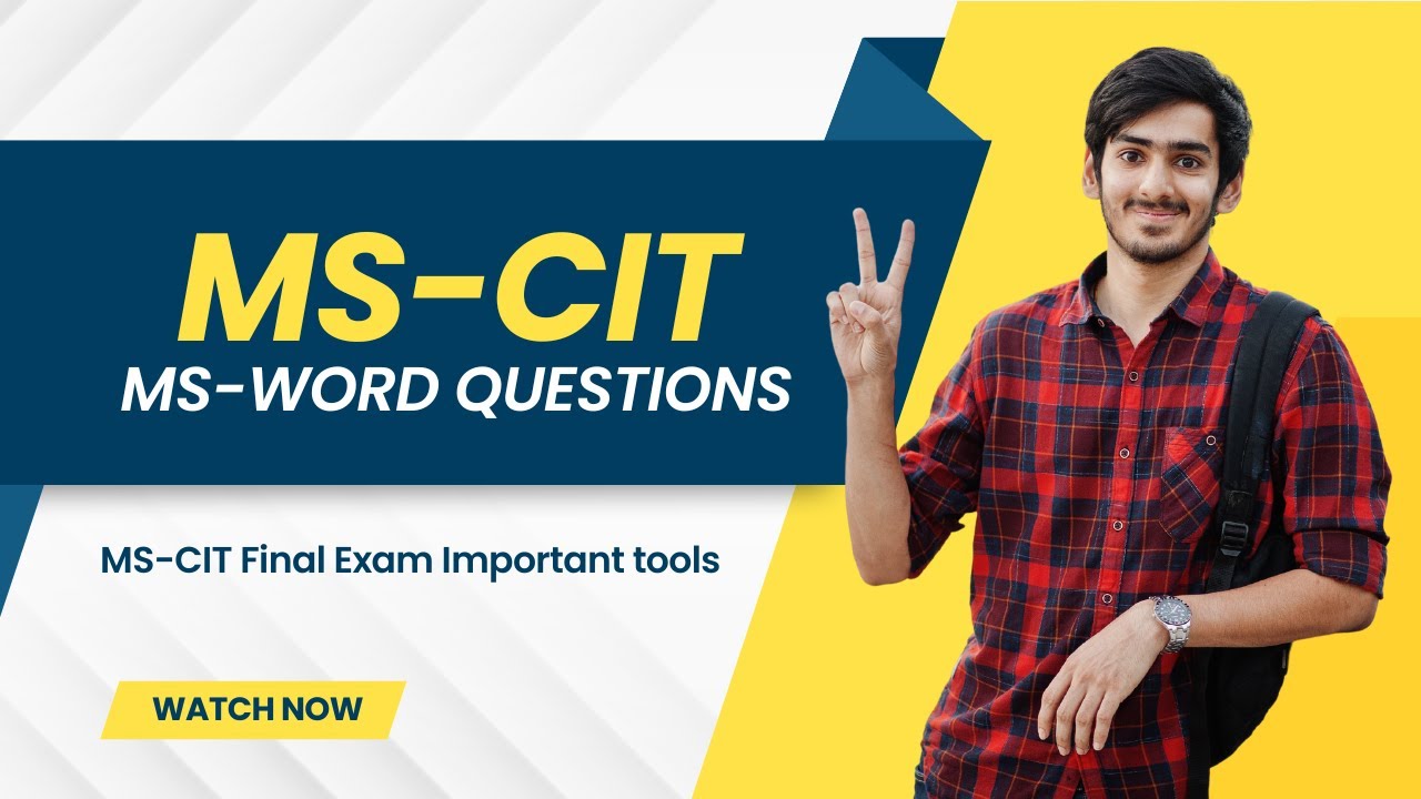 MS-CIT Exam Practice - Word - YouTube