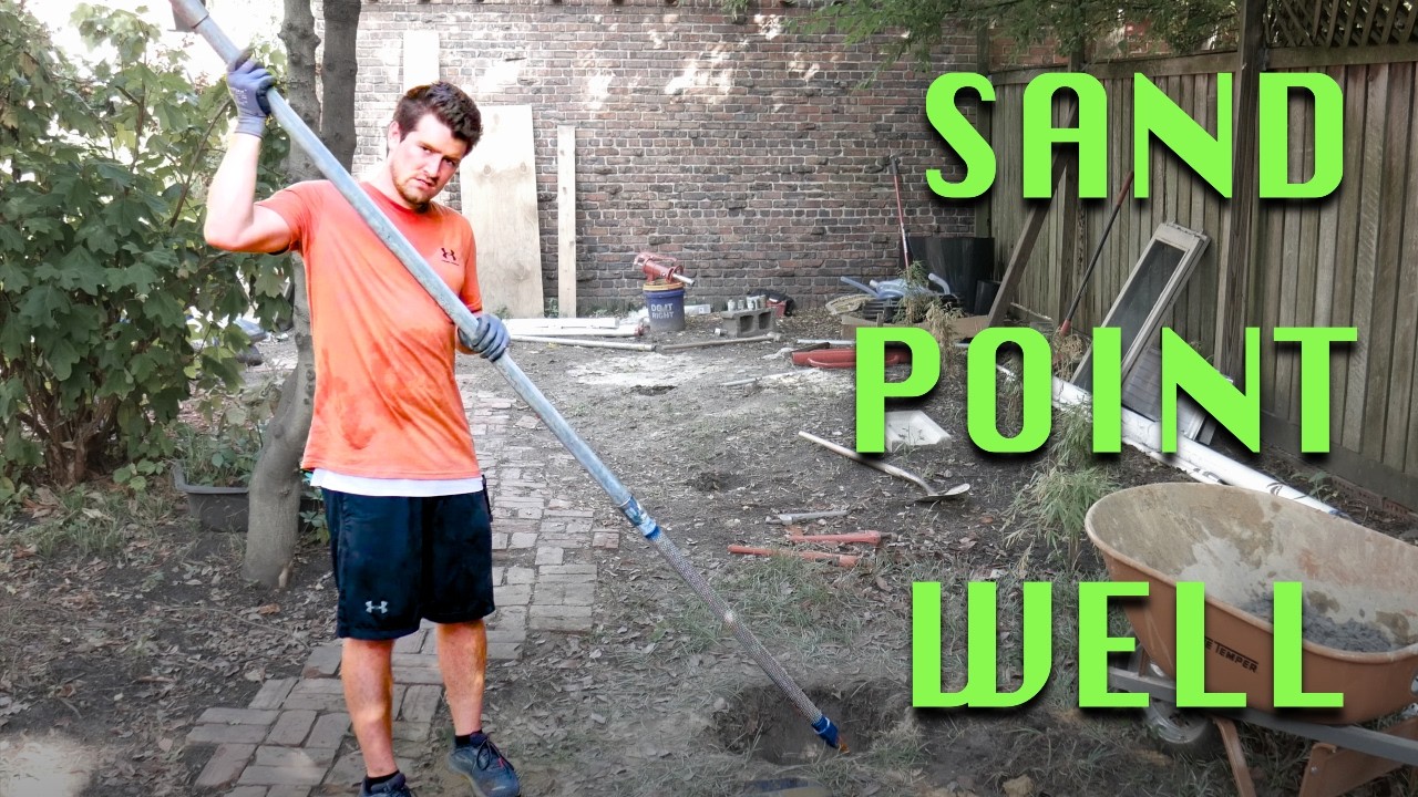 How to drive a well using a sand point - YouTube