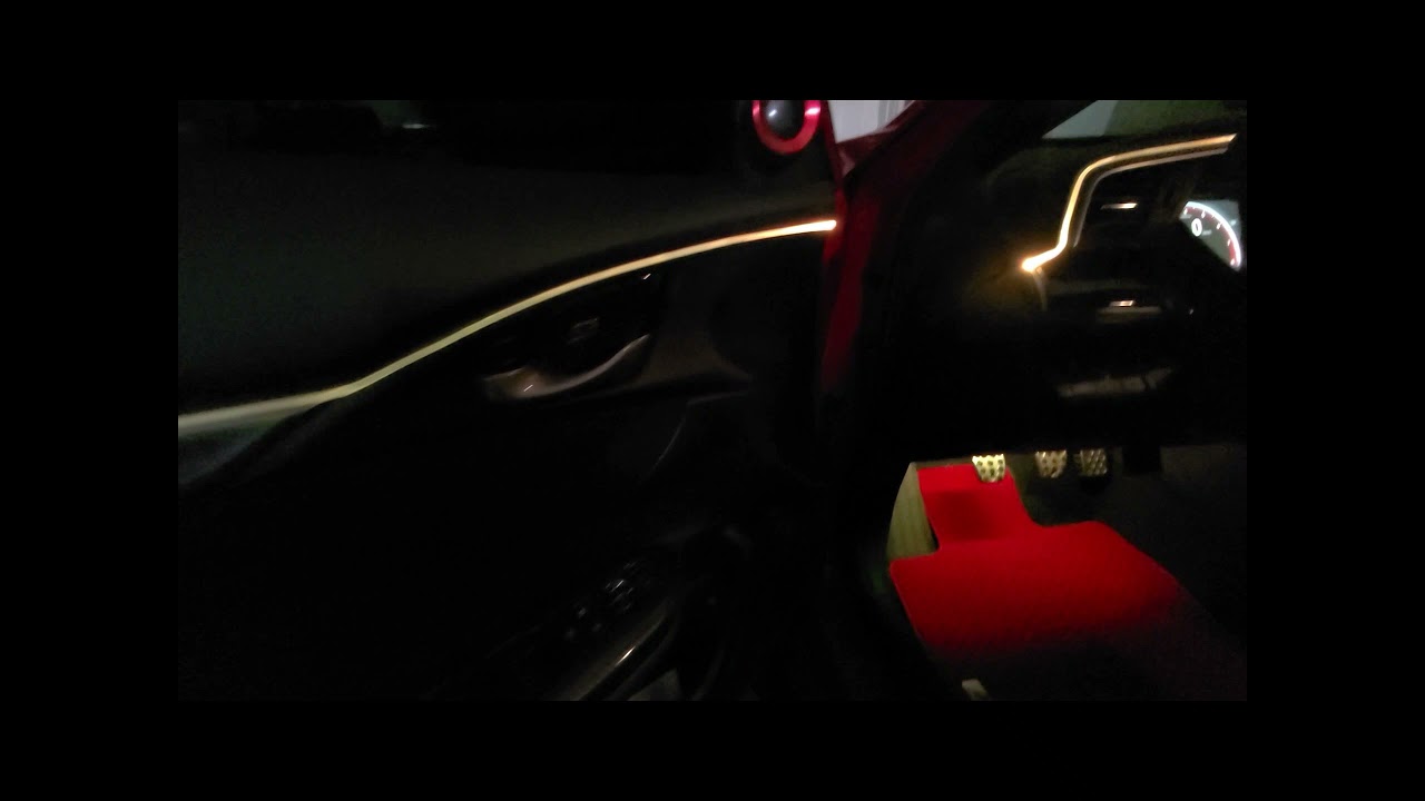 2020 Honda Civic SI Ambient lighting kit Installation - YouTube