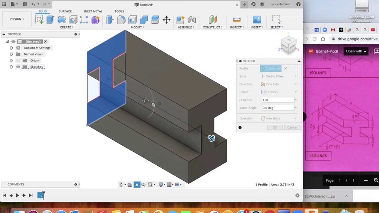 Iso Line 8 in Fusion 360 - YouTube