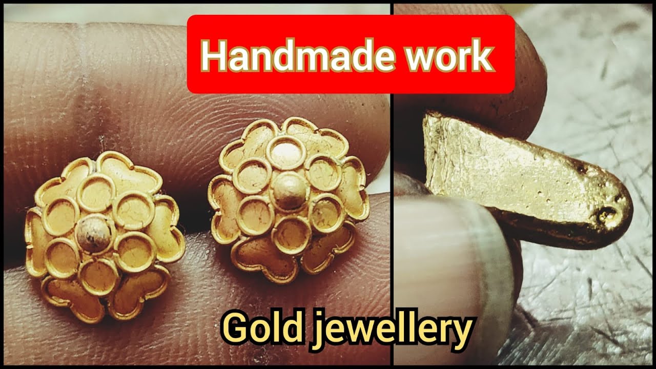 24K Gold Earring Making /Proof of 24K Gold hand crafted Jewellery ...