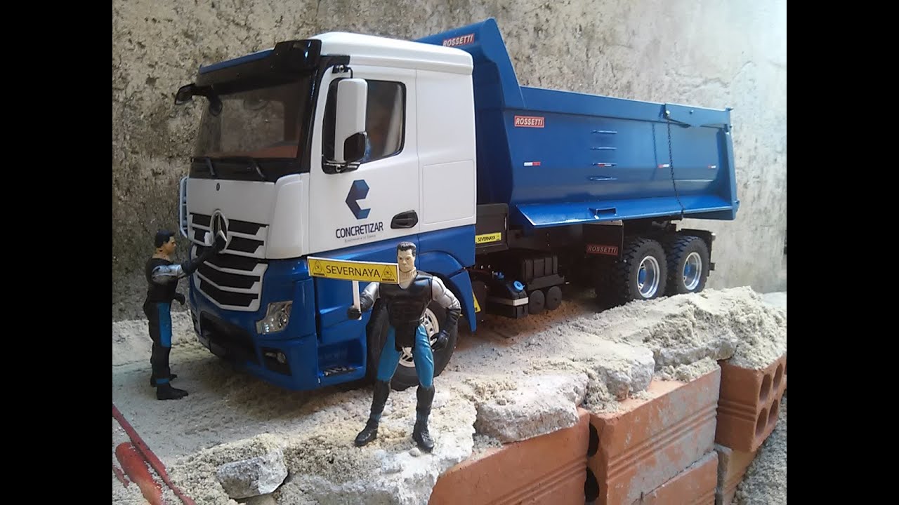 RC MERCEDES BENZ ACTROS CAÇAMBA DUMP TRUCK - YouTube