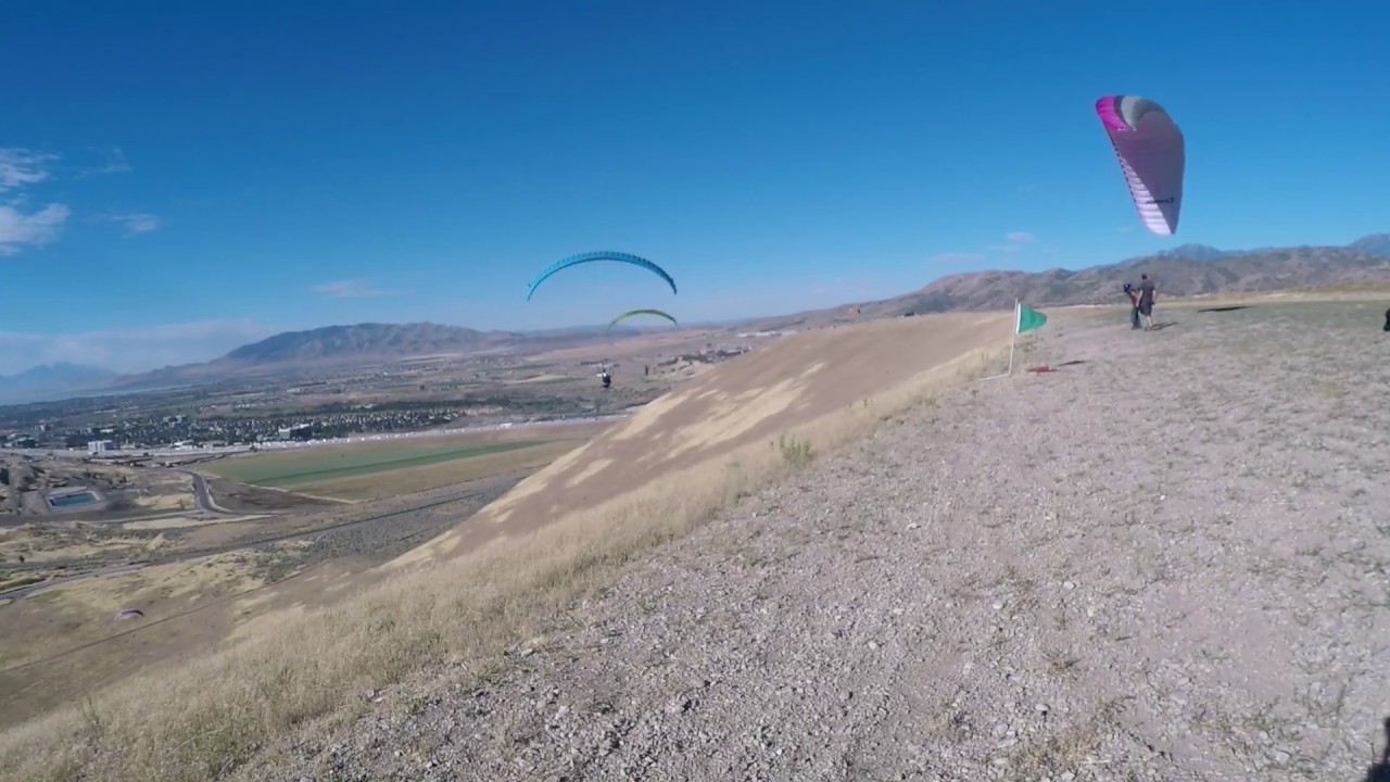 Paragliding, Point of the mountain, Utah, Top, South Side - YouTube