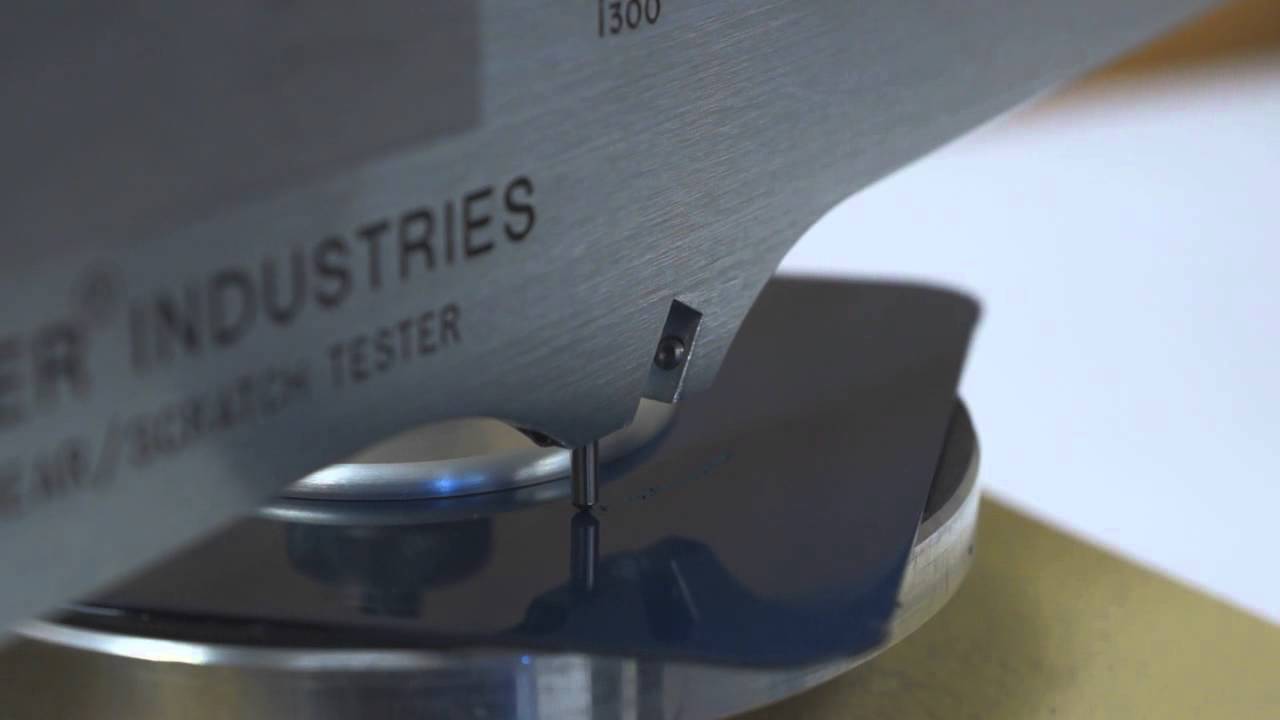 Scratch Testing with TABER Shear / Scratch Tester - YouTube