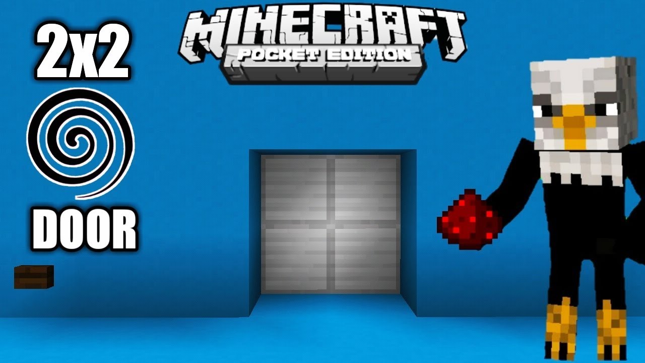 🦅 How To Make Simple Spiral 2x2 Piston Door - Minecraft Pe - YouTube