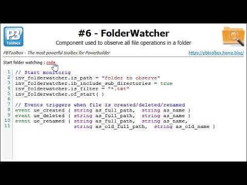 PBToolbox Powerbuilder FolderWatcher (#6) - YouTube