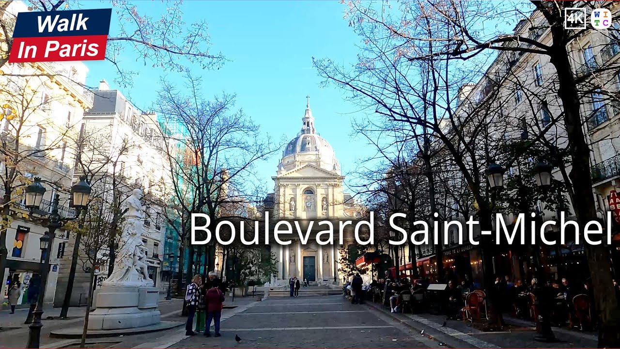Boulevard Saint-Michel, Paris, France | Walk In Paris - YouTube