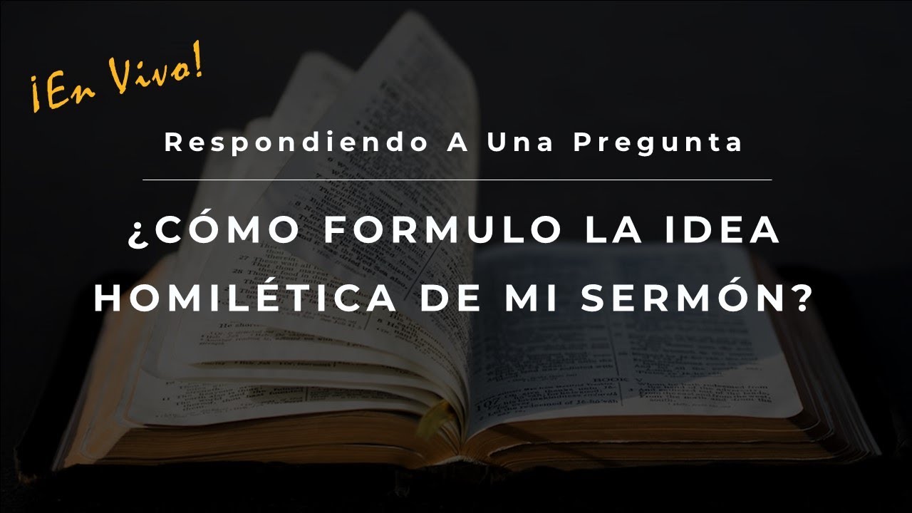 Tip Sobre Cómo Preparar Un Sermón (tip sobre cómo preparar la idea ...