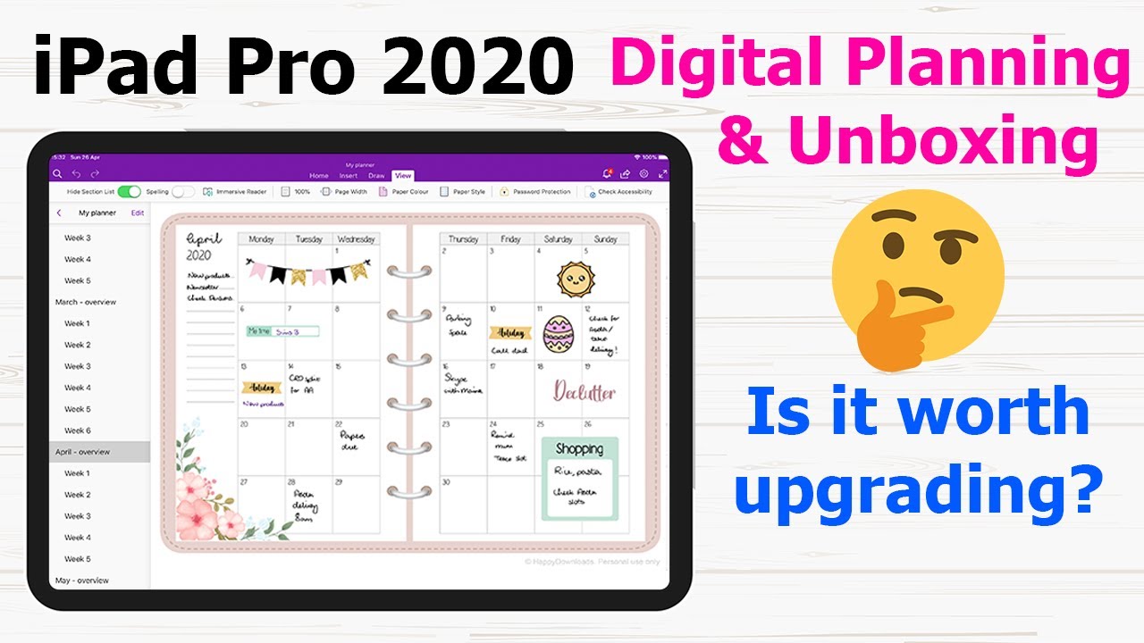 iPad Pro 2020 Digital Plan With Me & Unboxing - YouTube