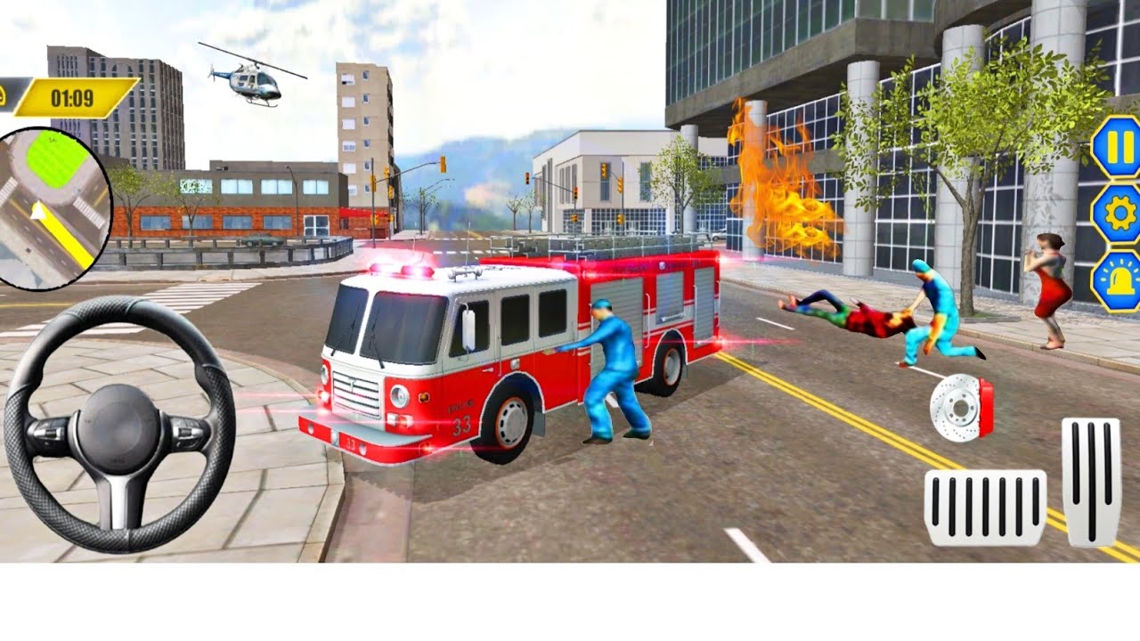 Rescue Fire Truck Simulator 3D - Emergency Firefighter Rescue Game ...