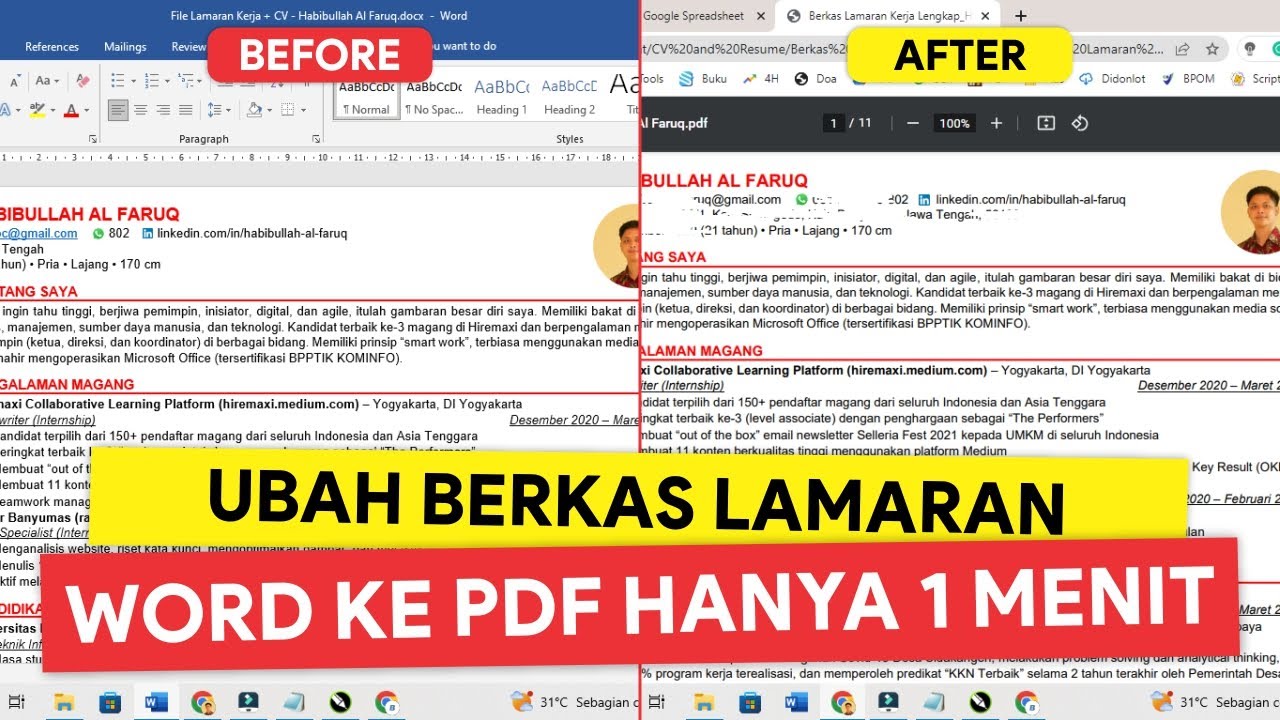 JANGAN KIRIM MENTAH! Cara Mengubah File Berkas Lamaran Kerja dari Word ke PDF | Berkas Lamaran ...