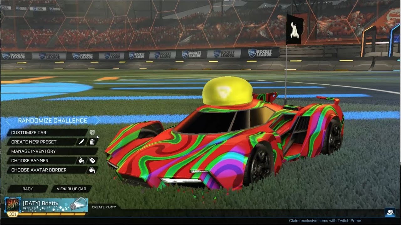Rocket League Random Car Challenge (toxic teammate) - YouTube