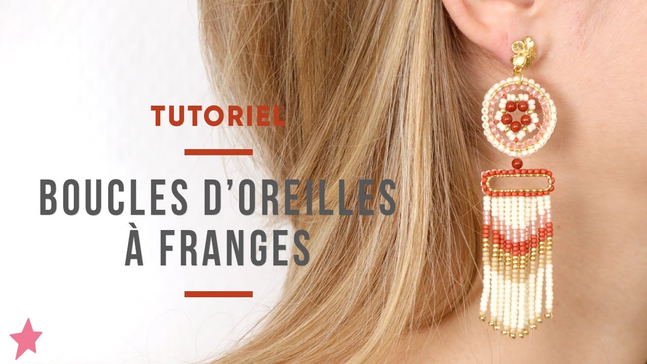 TUTORIEL | Boucles d'Oreilles à Franges en Perles de Rocailles et Jaspe ...