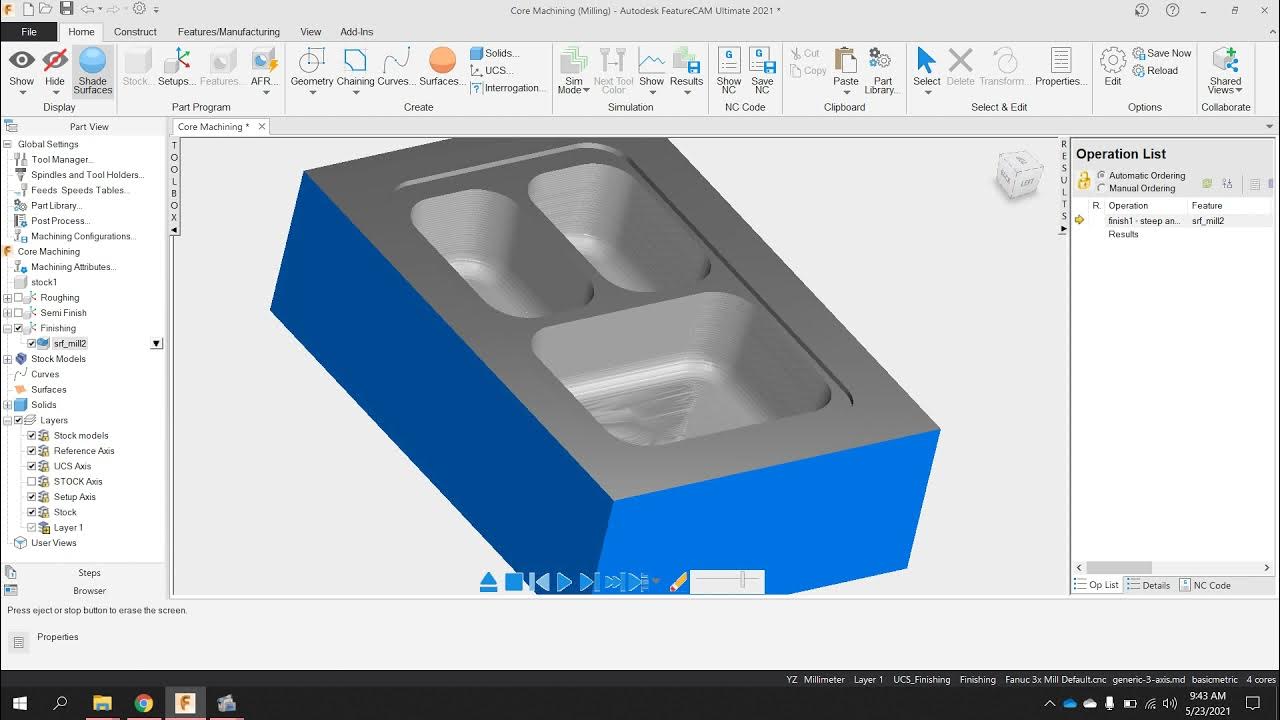 Pembuatan Program Part 3 - FeatureCAM - YouTube