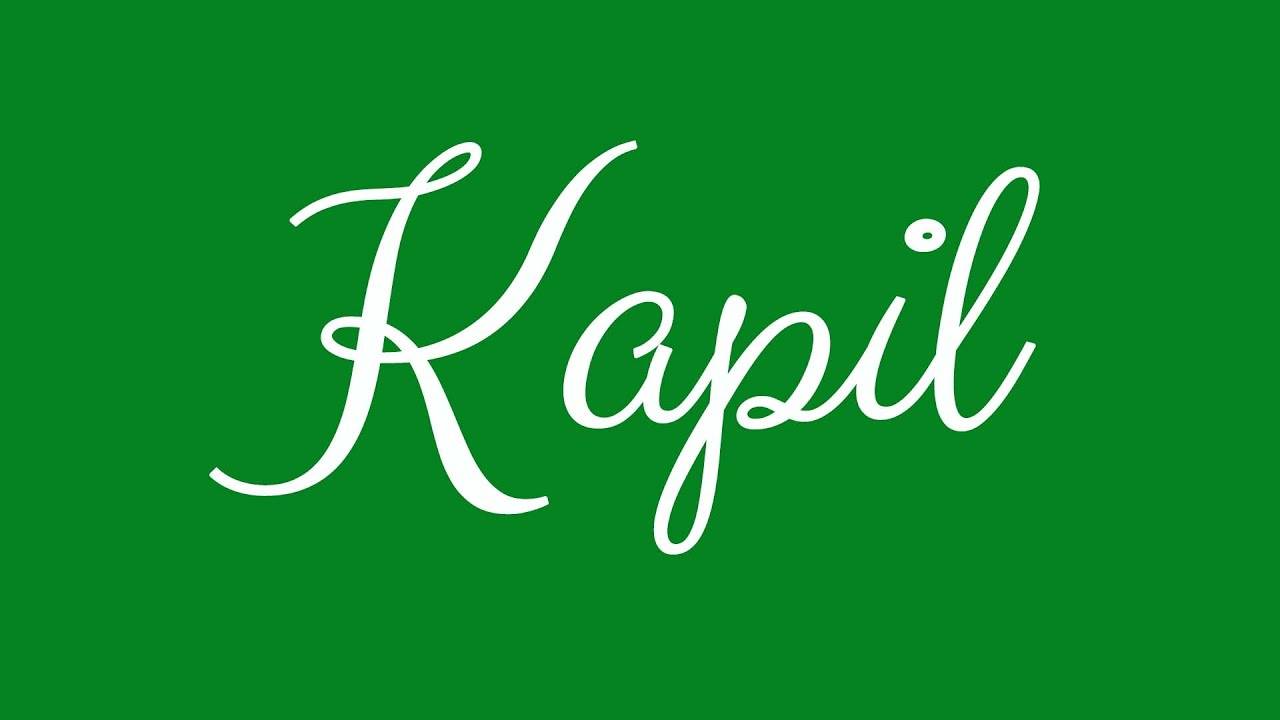 Kapil English Cursive Handwriting Tutorial - YouTube