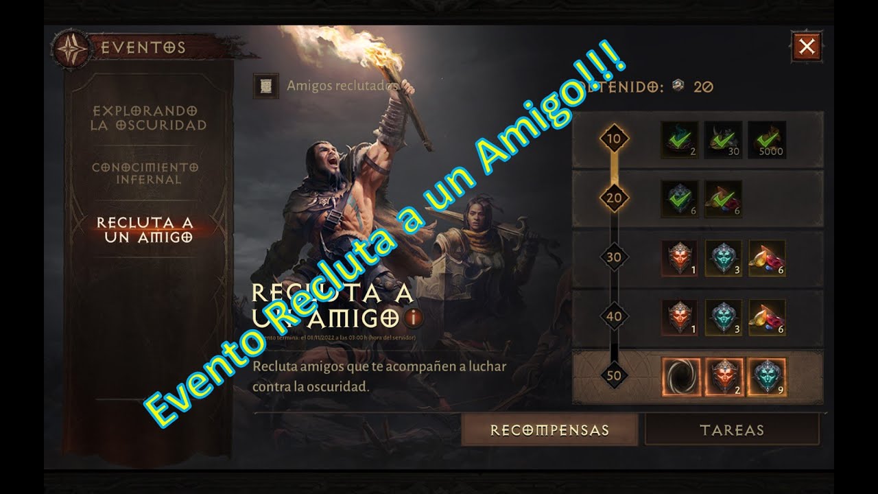Diablo Immortal: Evento Recluta un amigo...y verificando los cambios ...