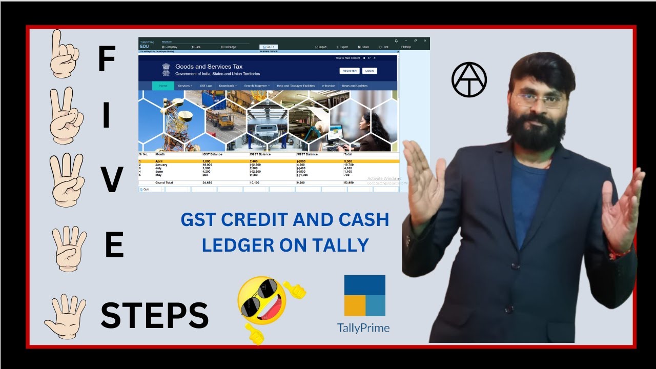 How Many Steps Use to Create GST Credit and Cash Ledger Report in Tally ...