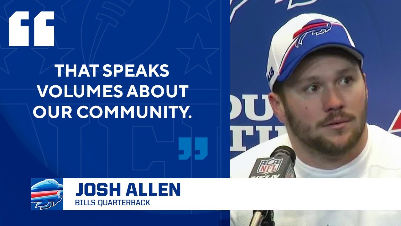 Josh Allen PRAISES fans that "SHOVELED SNOW", credits crowd for VICTORY ...