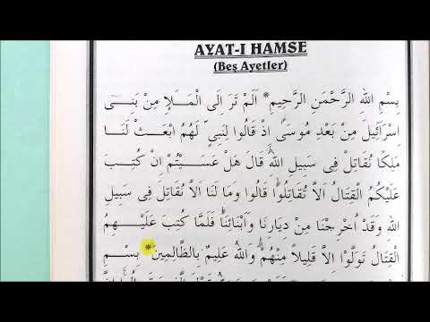AYAT-I HAMSE   ( BEŞ AYETLER )