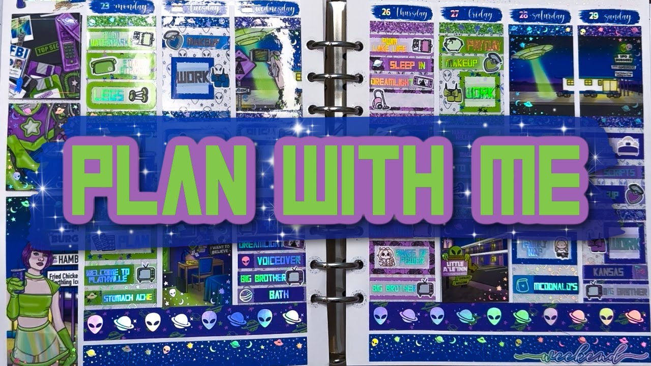 Plan with me Close Encounters feat. CaressPress, PlanWithMeStickers, @plannahannah, @carleaplans ...