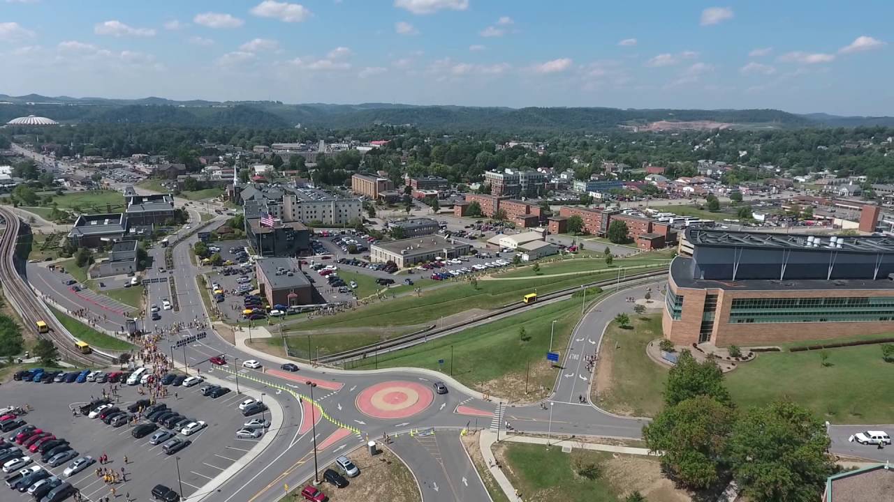 WVU v. Youngstown State Blue Lot Drone Footage - YouTube
