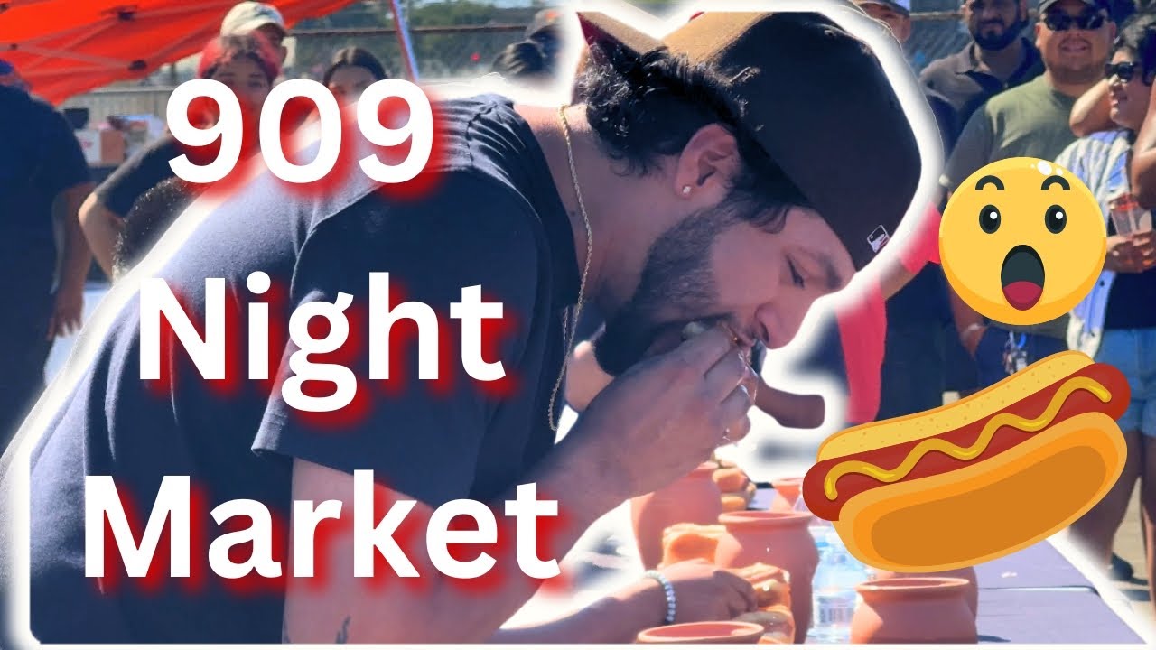 PT 1 - Hot Dog Eating Contest 909 Night Market Pomona, CA #food # ...