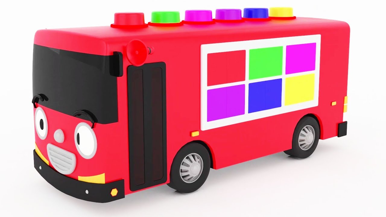 Colors for Children to Learn with Bus Cars Toys For Kids Colours for ...