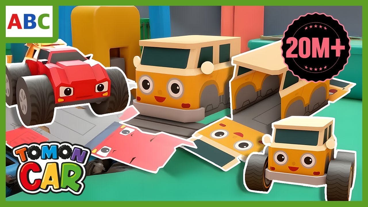 🔴🟡🟢 Paper TOMONCAR friends! Fold & attatch it! | Tomoncar ABC Ep31 TV ...