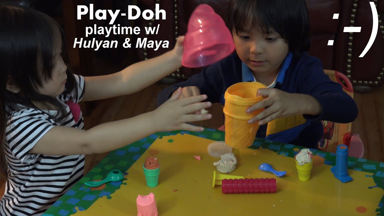 Play-Doh Sweet Shoppe Ice Cream Unboxing & Playtime w/ Hulyan & Maya ...