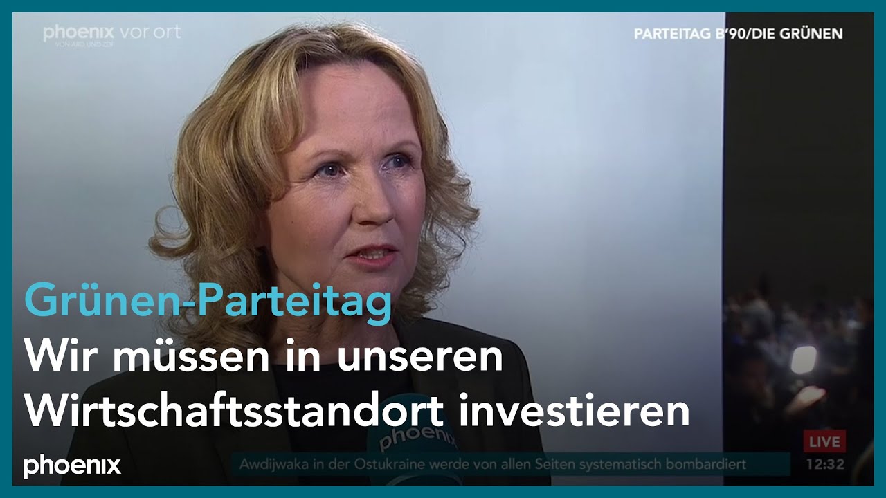 Interview mit Steffi Lemke beim Parteitag der Grünen am 24.11.23 - YouTube