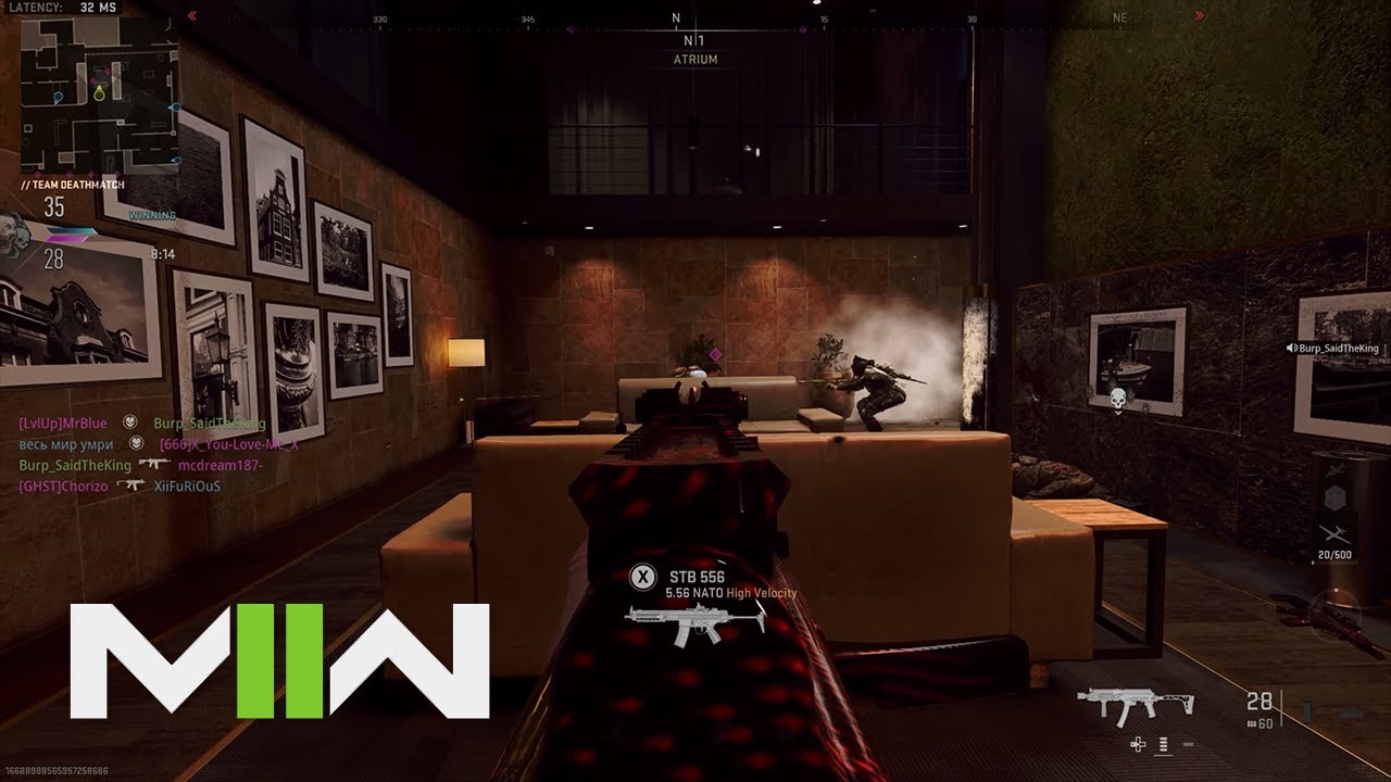 COD MW2 Breenbergh Hotel Team Deathmatch Gameplay Season 5 Xbox No ...