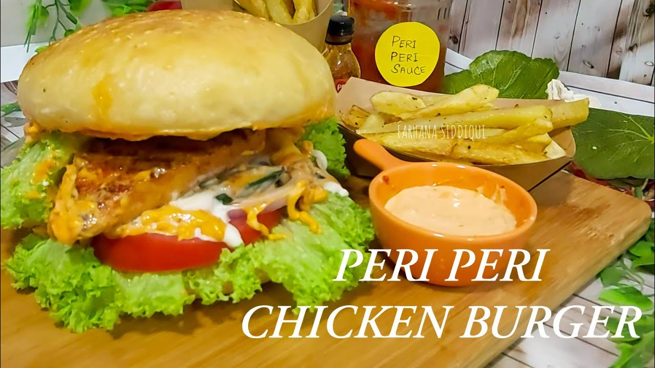 Peri peri burger|Peri peri juicy chicken burger with peri peri sauce ...