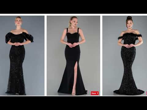 Siyah Elbise Modelleri - En Güzel Siyah Abiye elbise Modelleri