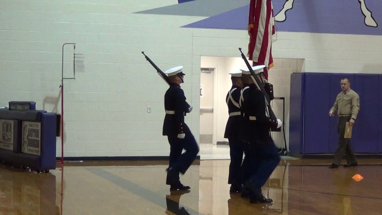 RPHS MCJROTC Male Color Guard Dayton HS Drill Meet - YouTube